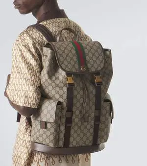 Gucci Ophidia Gg Canvas Large Backpack - Beige