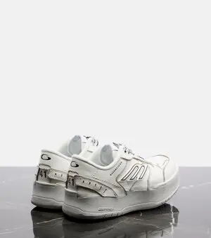 Balenciaga Leather Platform Sneakers - White
