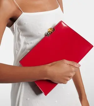 Jacquemus Salon Leather Clutch - Red