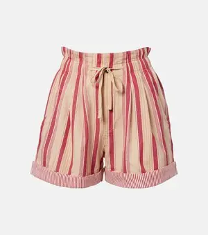 MARANT ETOILE Nirma Striped Cotton Shorts