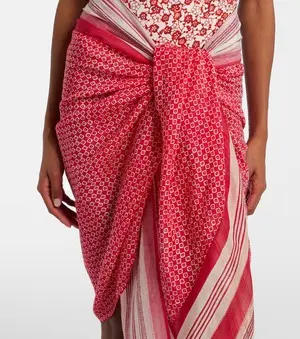 Isabel Marant Étoile Printed Cotton And Silk Beach Cover-up - Red