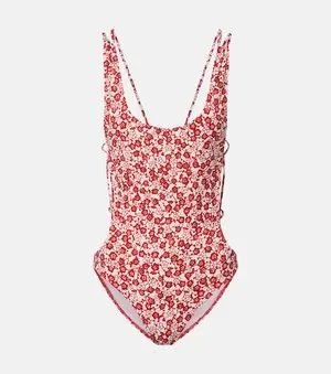 Isabel Marant Étoile Floral One-piece Swimsuit - Red