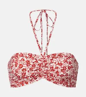 Isabel Marant Étoile Salmage Floral Bikini Top Red