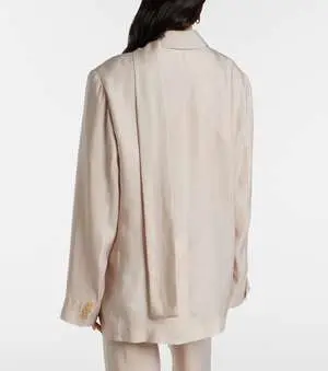 Acne Studios Checked Blazer With Scarf Detail