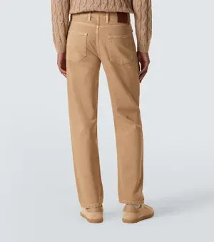 Zegna Roccia Cotton Straight Pants - Beige