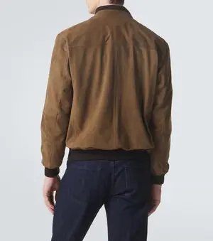 Kiton Suede Bomber Jacket
