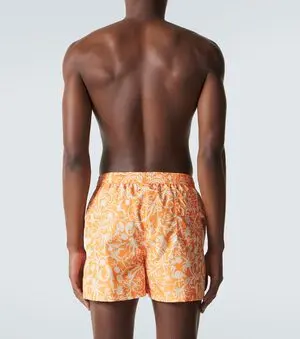 Kiton Printed Swim Trunks - Orange
