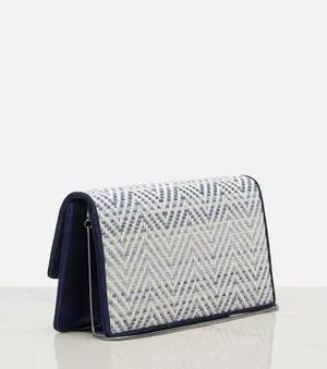 Manolo Blahnik Capripla Raffia Clutch