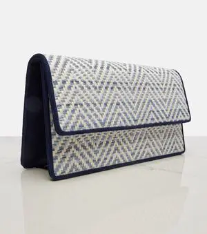 Manolo Blahnik Capripla Raffia Clutch