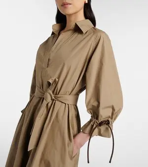 Max Mara Mirto Cotton Midi Dress - Beige