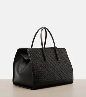 Bottega Veneta Barbara Intrecciato Leather Tote Bag - Brown