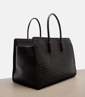 Bottega Veneta Barbara Intrecciato Leather Tote Bag - Brown
