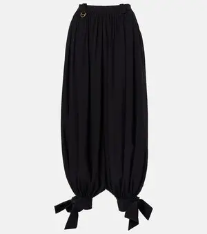 Chloé Silk Crêpe De Chine Balloon Pants - Black