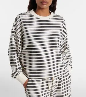 Velvet By Graham & Spencer Isabelle Striped Cotton Jersey Sweatshirt