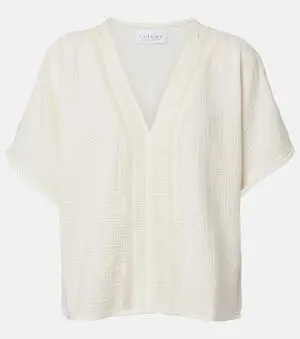 Velvet By Graham & Spencer Verna Cotton Gauze Top - White