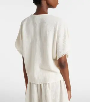 Velvet By Graham & Spencer Verna Cotton Gauze Top