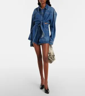 Sportmax Fiesta Denim Shorts - Blue