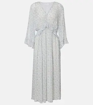 Velvet By Graham & Spencer Aerin Floral Sheer Maxi Dress - White