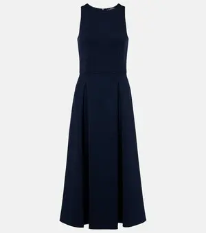 Max Mara Cannone Cotton-blend Jersey Midi Dress