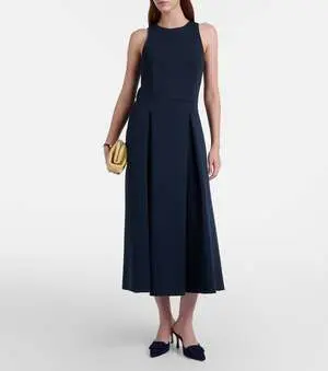Max Mara Cannone Cotton-blend Jersey Midi Dress