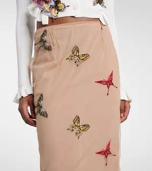 Blumarine Appliqué Midi Skirt