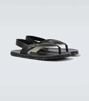 KIKO KOSTADINOV Andras Leather Thong Sandals - Black