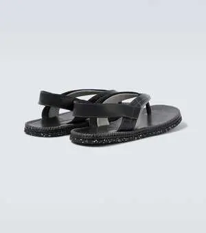 KIKO KOSTADINOV Andras Leather Thong Sandals - Black