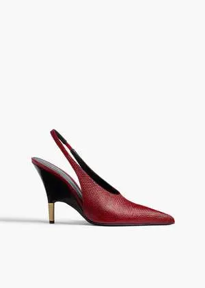 Khaite Bella Pump In Lizard - Ruby