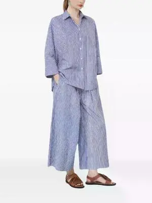 Max Mara Striped Collared Shirt