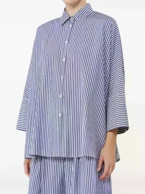 Max Mara Striped Collared Shirt