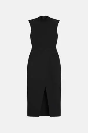 Scanlan Theodore Crepe Knit Square Neck Dress - Light Brown