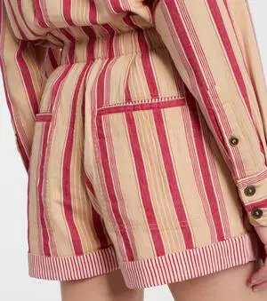 MARANT ETOILE Nirma Striped Cotton Shorts