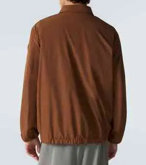 Moncler Socot Leather-trimmed Blouson Jacket - Brown