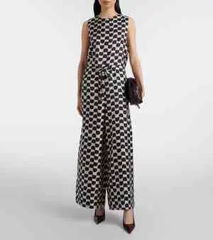 Max Mara Ronchi Printed Silk Jumpsuit