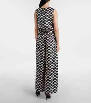 Max Mara Ronchi Printed Silk Jumpsuit