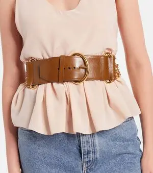 Chloé Camera Chain Leather Belt