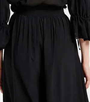 Chloé Silk Crepe De Chine Balloon Pants - Black