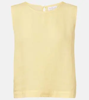 Velvet By Graham & Spencer Maxine Linen Top - Yellow