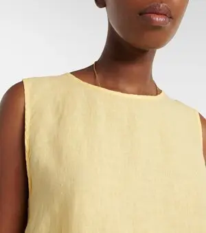 Velvet By Graham & Spencer Maxine Linen Top - Yellow