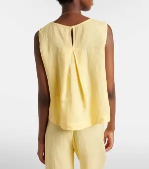 Velvet By Graham & Spencer Maxine Linen Top - Yellow
