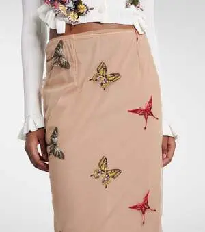Blumarine Embellished Midi Skirt