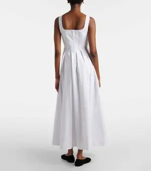 Sportmax Cotton Canvas Midi Dress - White