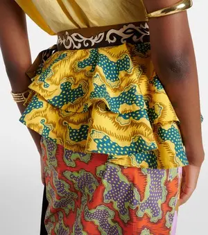ALEMAIS Arnie Printed Cotton Wrap Skirt