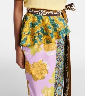 ALEMAIS Arnie Printed Cotton Wrap Skirt