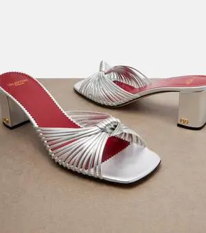 Valentino Garavani Annet Metallic Leather Sandals