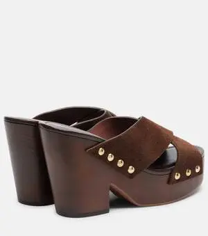 Paris Texas Marisol Suede Platform Mules