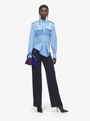Alexander McQueen Gathered Long-sleeved Shirt