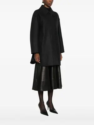 Fendi Wool Midi Coat - Grey