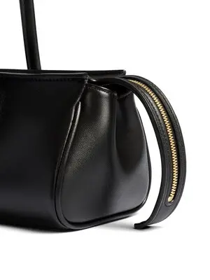 Khaite Donna Leather Shoulder Bag - Black