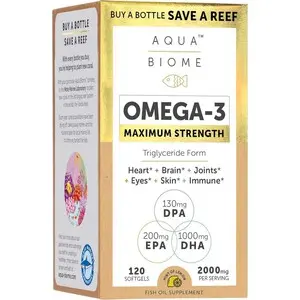 ENZYMEDICA Aqua Biome Fish Oil Maximum Strength 120 Softgels - One-color